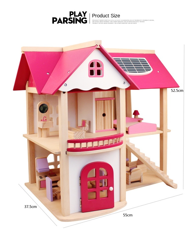 New design assembly wooden toy house