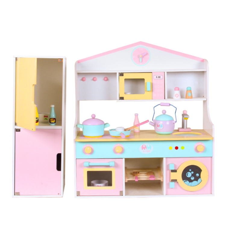 Wooden kids play set cooking wooden kitchen